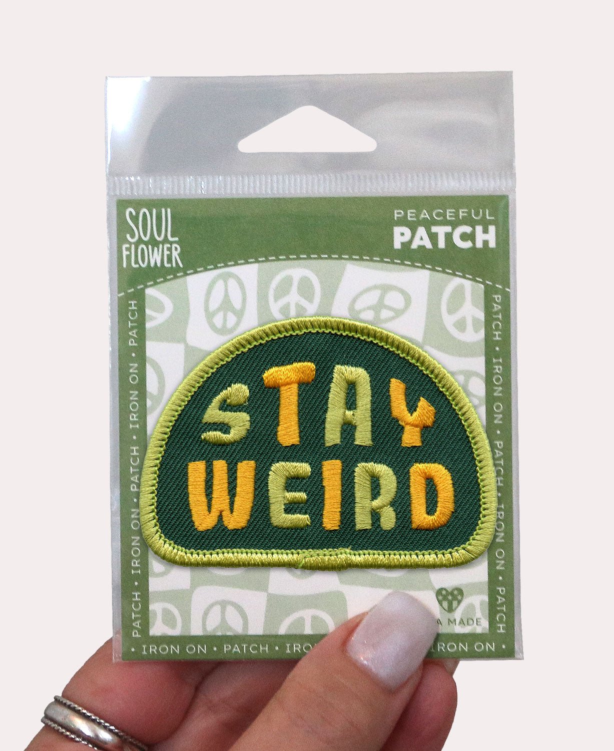 Stay Weird Patch | Iron-on Hippie Patch | Soul Flower